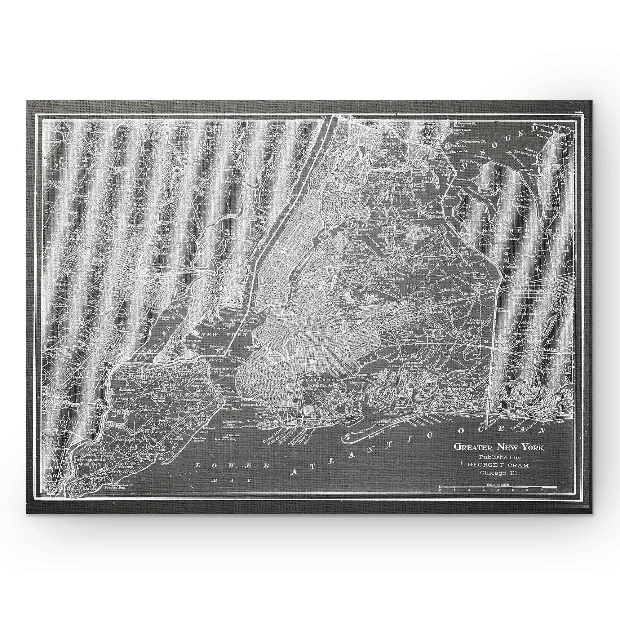 Wexford Home NYC Sketch Map - Graphic Art Print on Canvas & Reviews | Wayfair